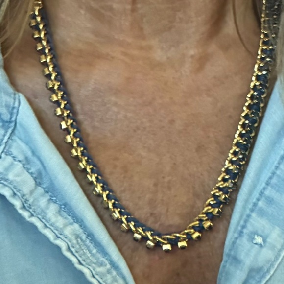 henri bendel | Jewelry | Henri Bendel Nwt Gold Tone And Blue Statement ...